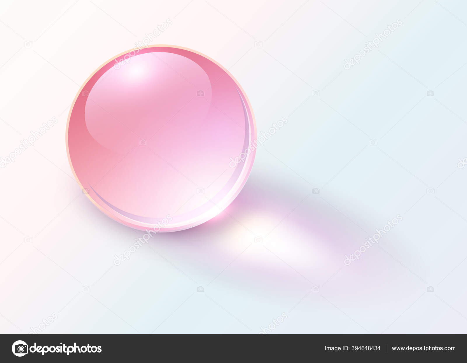 Fondo Con Esfera Color Rosa Brillante Brillante Bola Dinámica Vector ...