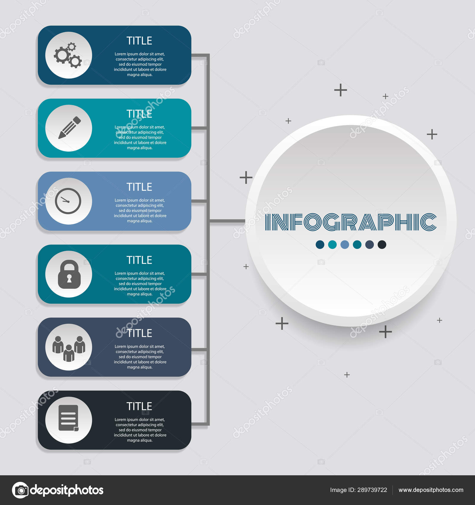 Illustration infographic concept color design vector eps 10 — Stock ...
