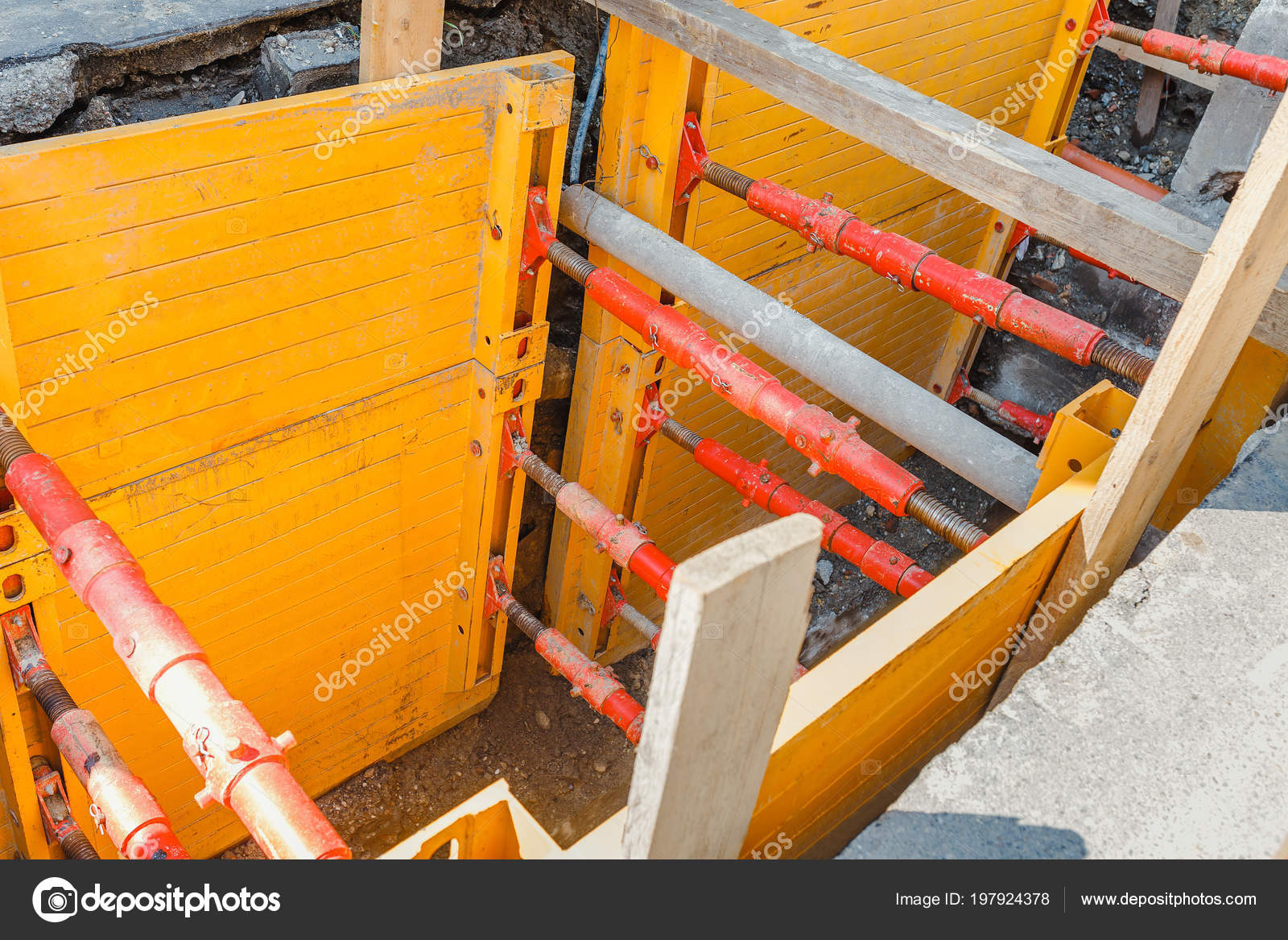 Work Replace Underground Communications Use Sliding Trench Equipment ...