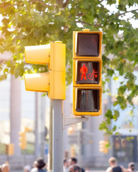 May 2018 Berlin Germany Pedestrian Traffic Light Showing Red Light ...