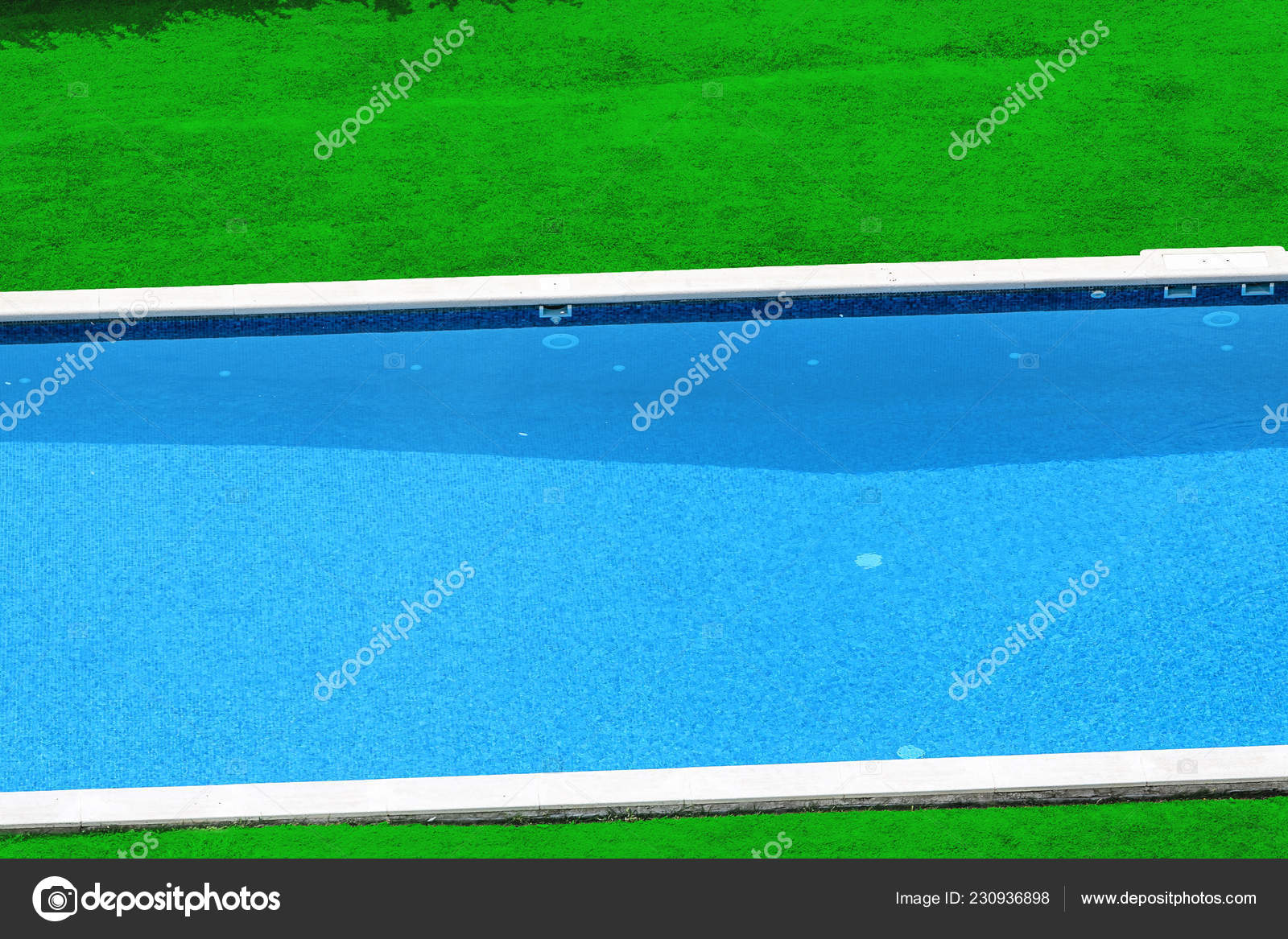 Swimming Pool Grass Aerial View — Stock Photo © frantic00 #230936898