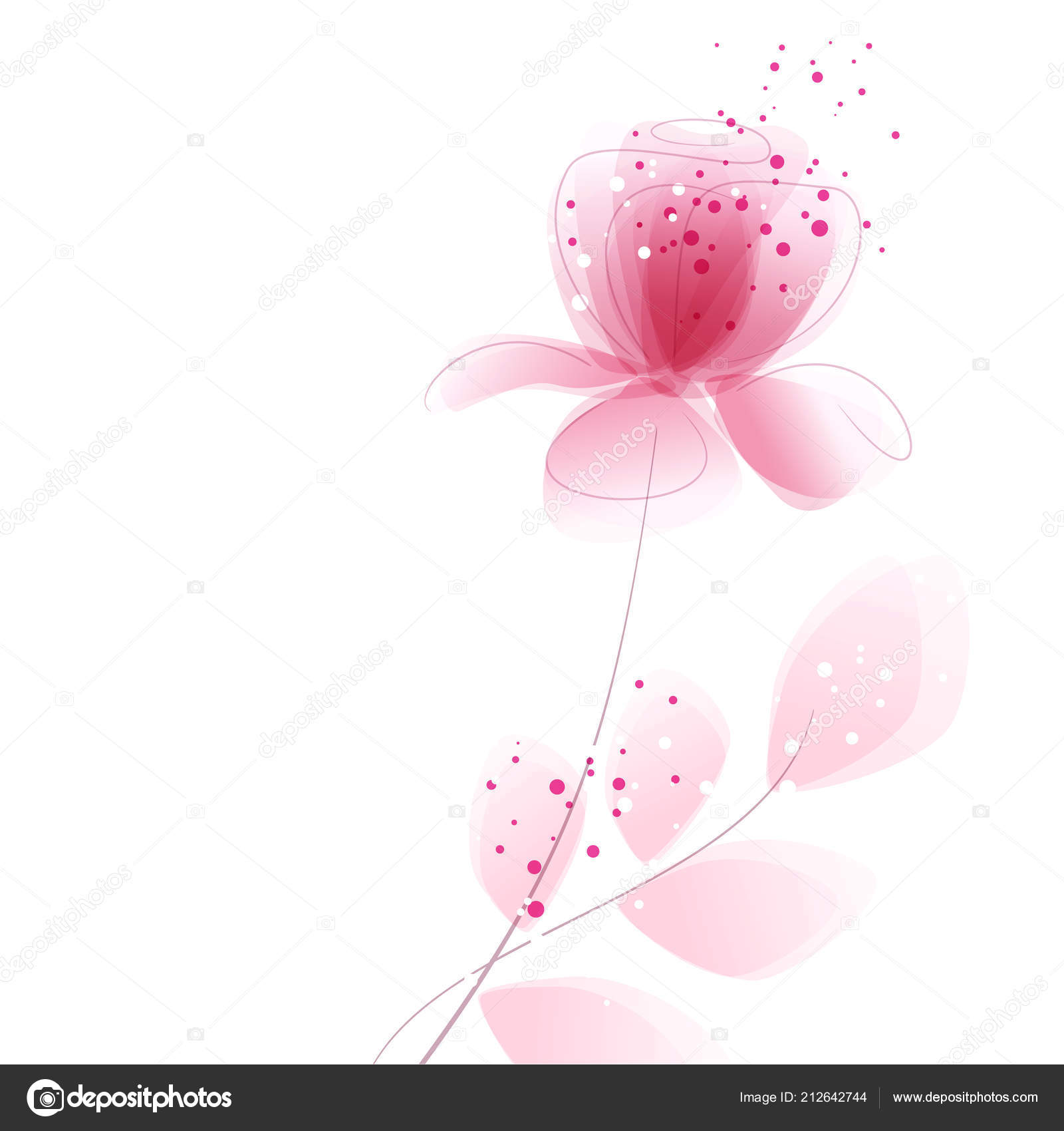Vector Background Pink Rose Stock Vector Image by ©almatea #212642744