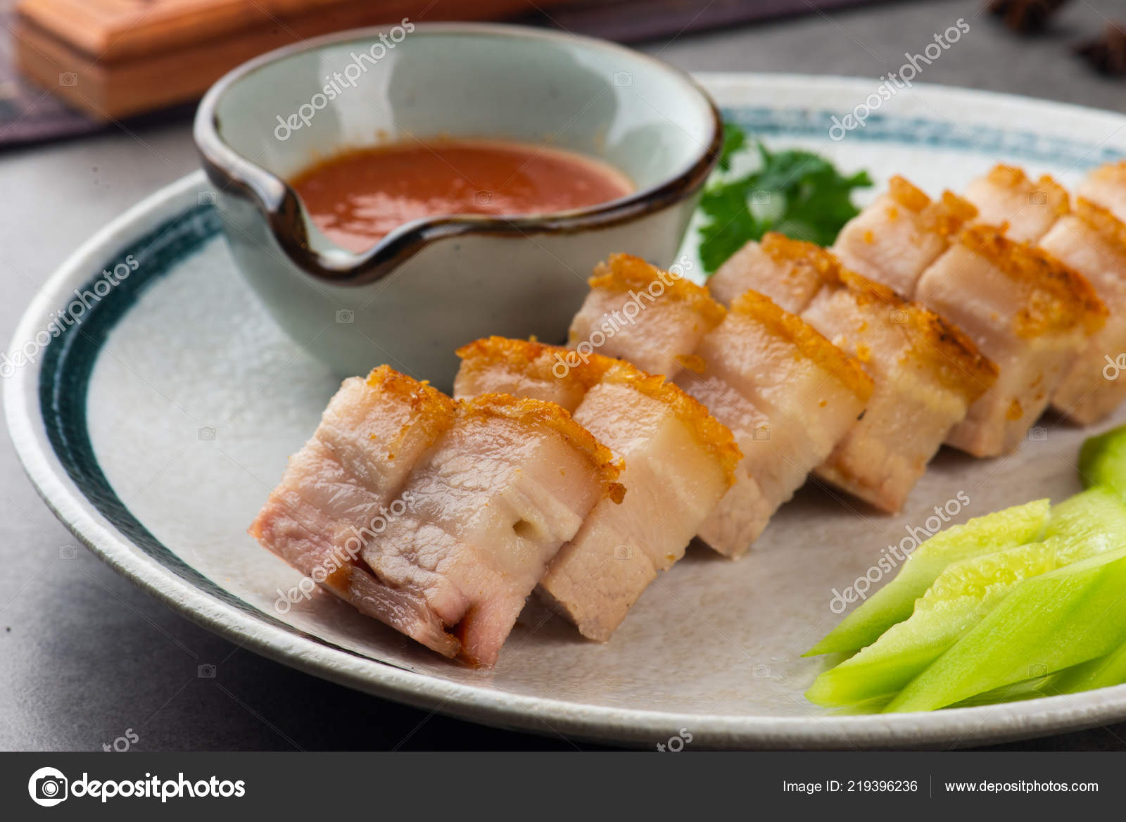 Siu Yuk Crispy Roasted Belly Pork Chinese Styl Stock Photo by ...