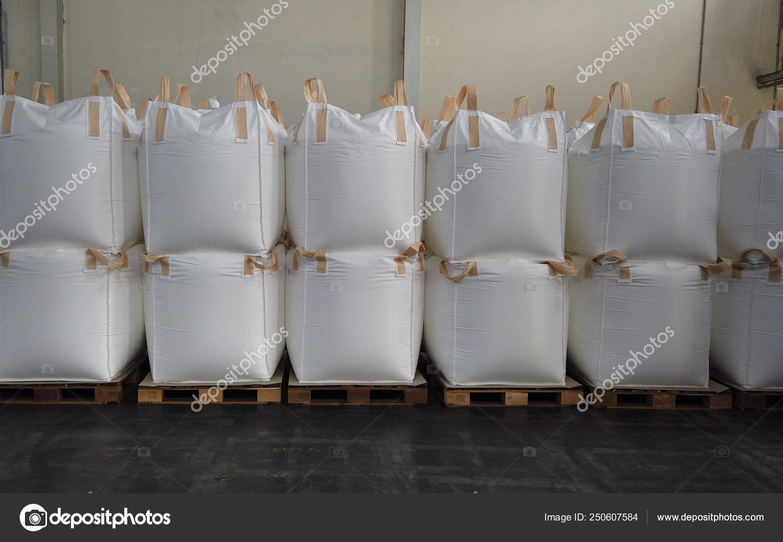 Stacking Bulk Cargo Jumbo Bags Store Warehouse Stock Photo by ...