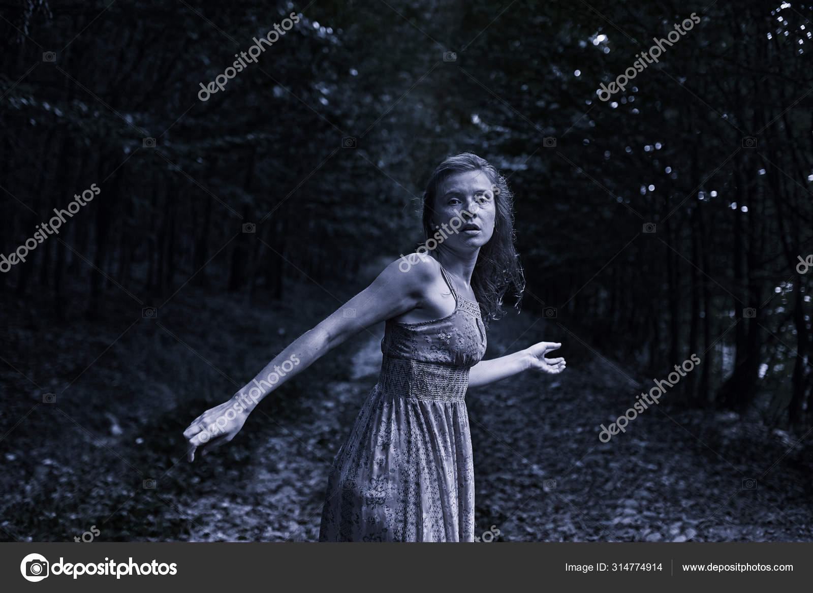 Scared Girl Running