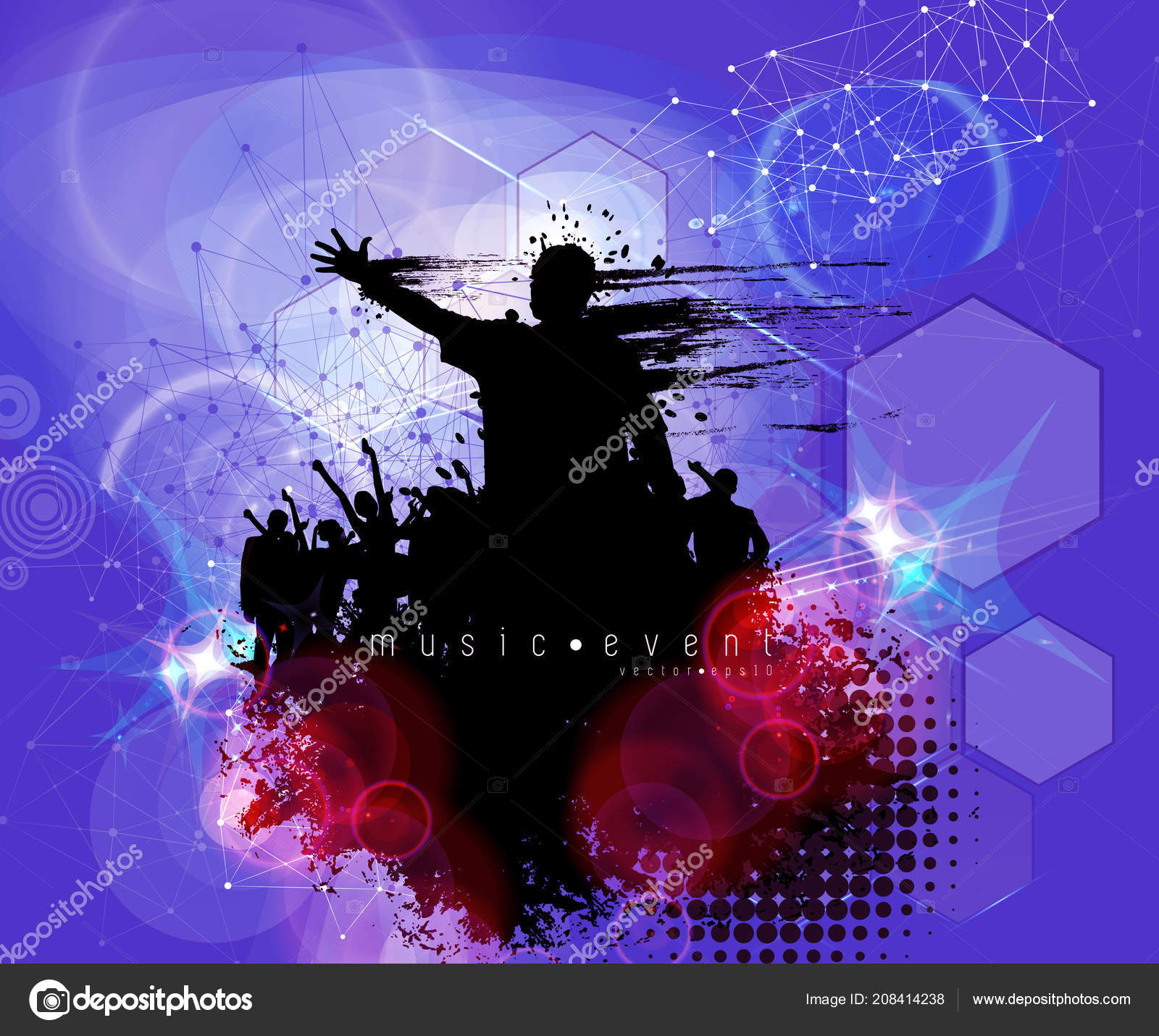 Big Music Event Background Ready Poster Banner Stock Vector by ...