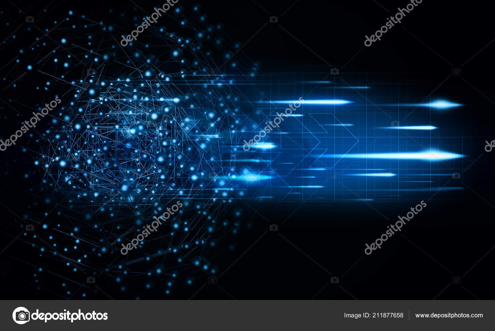 Rendering Abstract Digital Technology Background Stock Photo by ...
