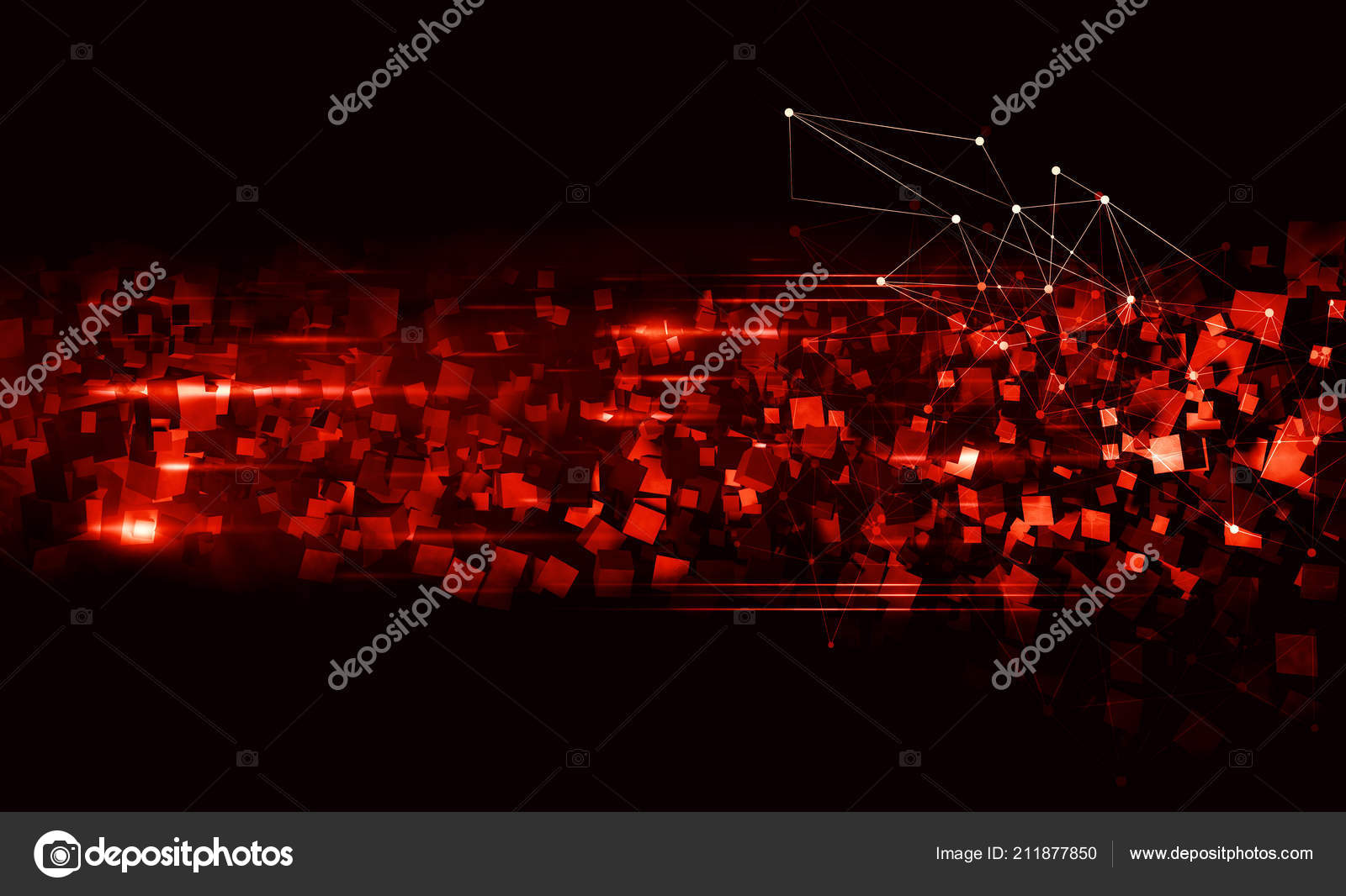 Rendering Abstract Digital Technology Background Stock Photo by ...