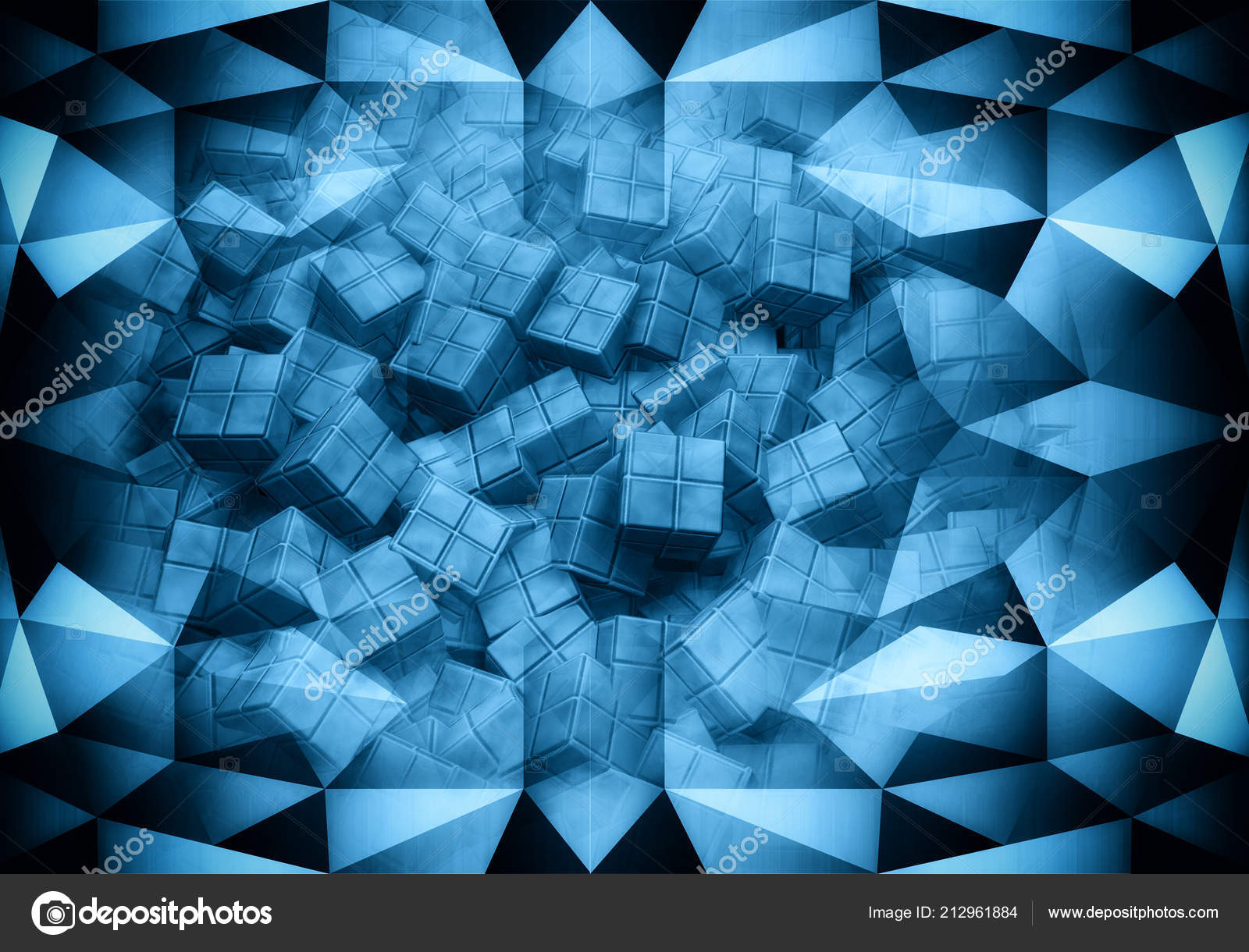 Rendering Abstract Digital Technology Background Stock Photo by ...