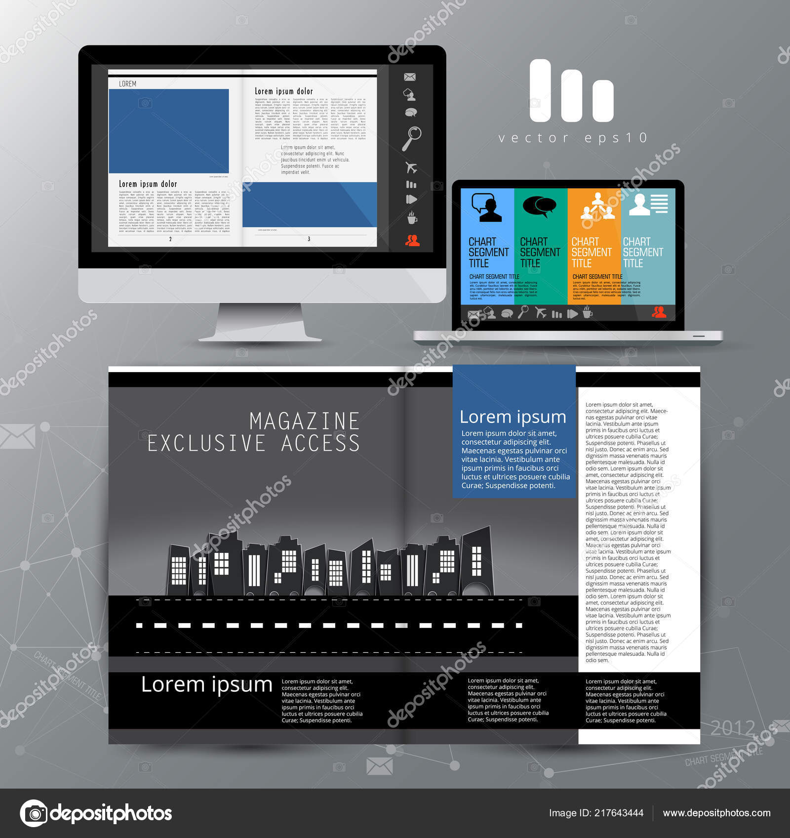 Plantilla Diseño Vectorial Listo Para Uso Para Folleto Informe Anual ...