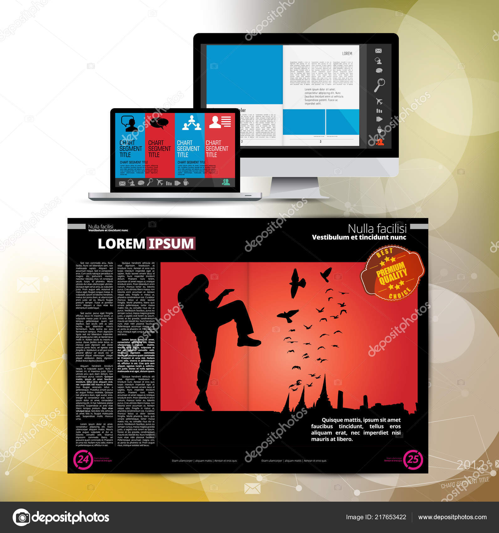 Plantilla Diseño Vectorial Listo Para Uso Para Folleto Informe Anual ...