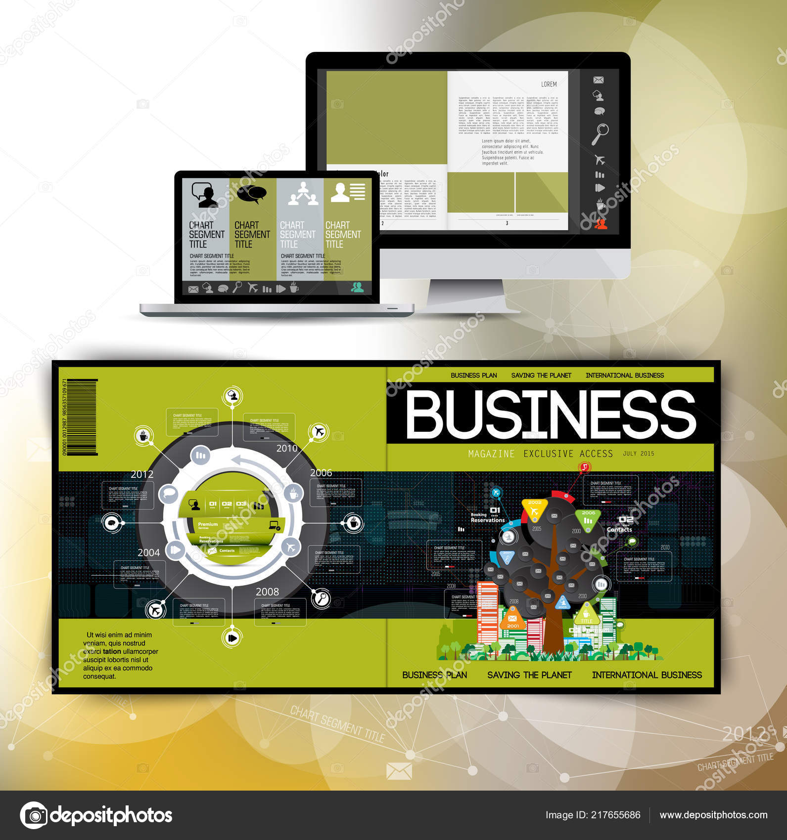 Plantilla Diseño Vectorial Listo Para Uso Para Folleto Informe Anual ...