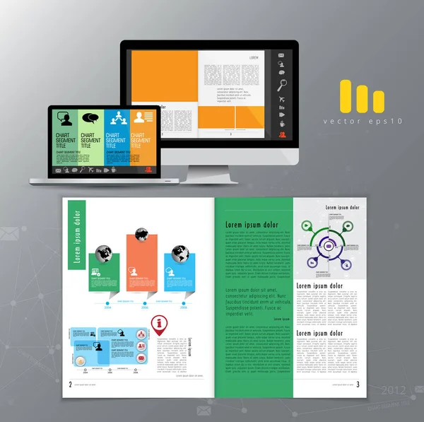Corporate Booklet Presentation Templates Easy Use Flyer Vector Stock ...