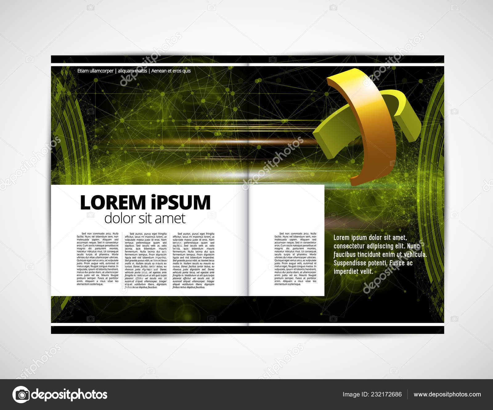 Plantilla Diseño Vectorial Listo Para Uso Para Folleto Informe Anual ...