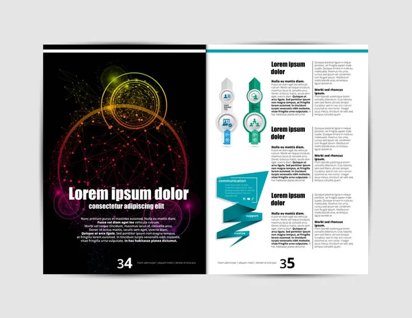 Printing magazine, brochure layout easy to editable - Vector - Stock ...