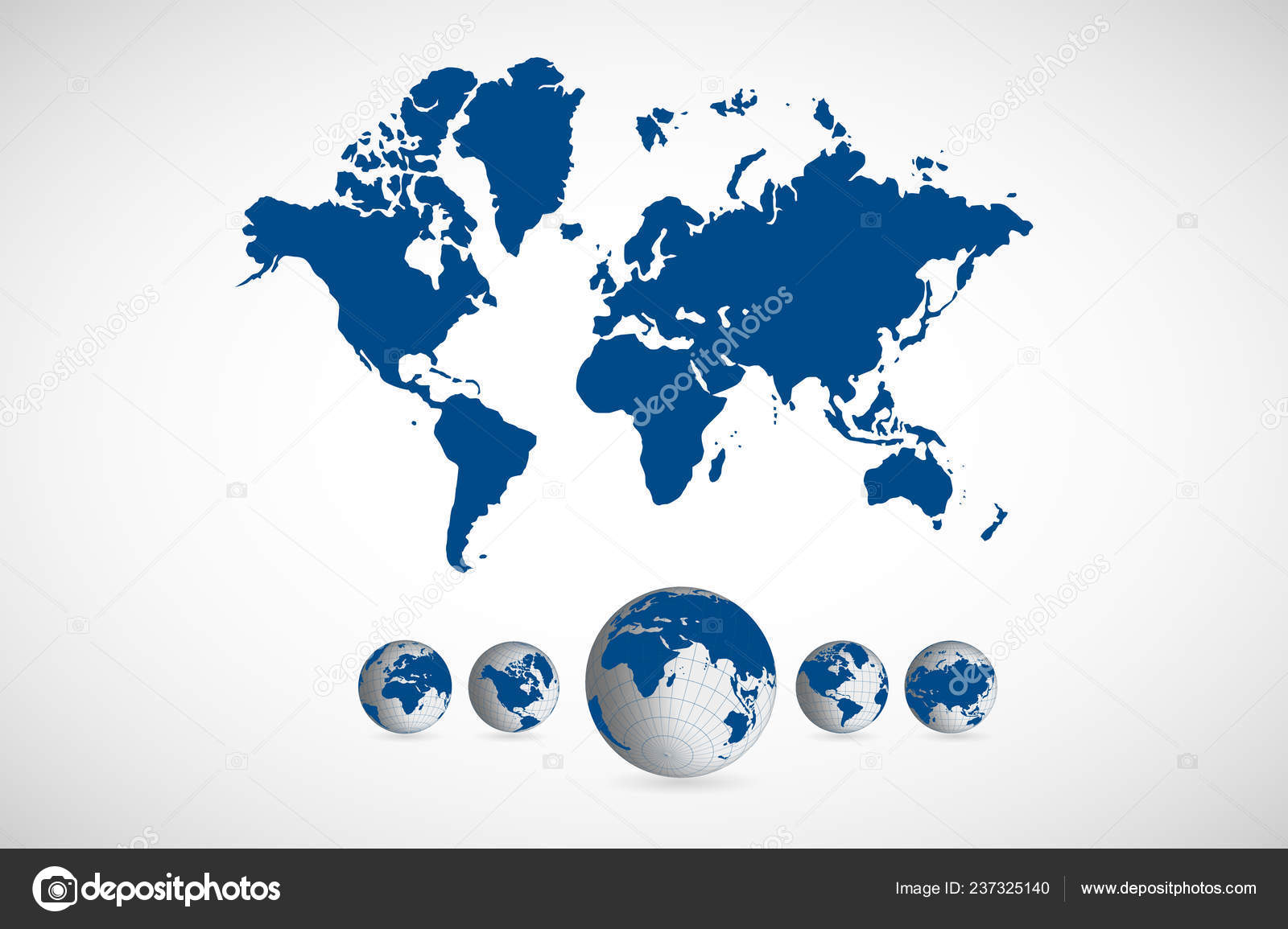 Ilustración Del Vector Del Mapa Mundial Vector de stock #237325140 de ...