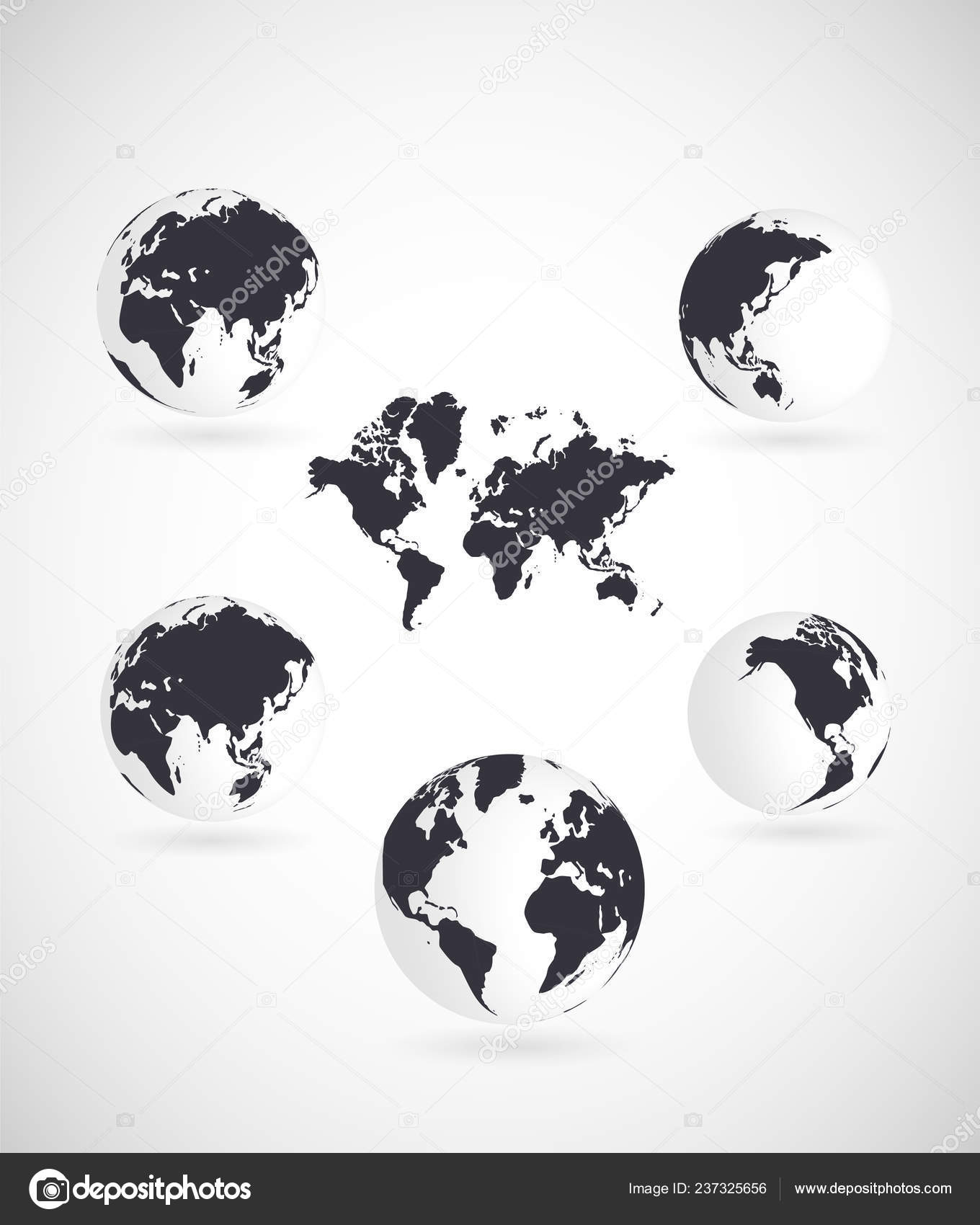 Ilustración Del Vector Del Mapa Mundial Vector de stock #237325656 de ...