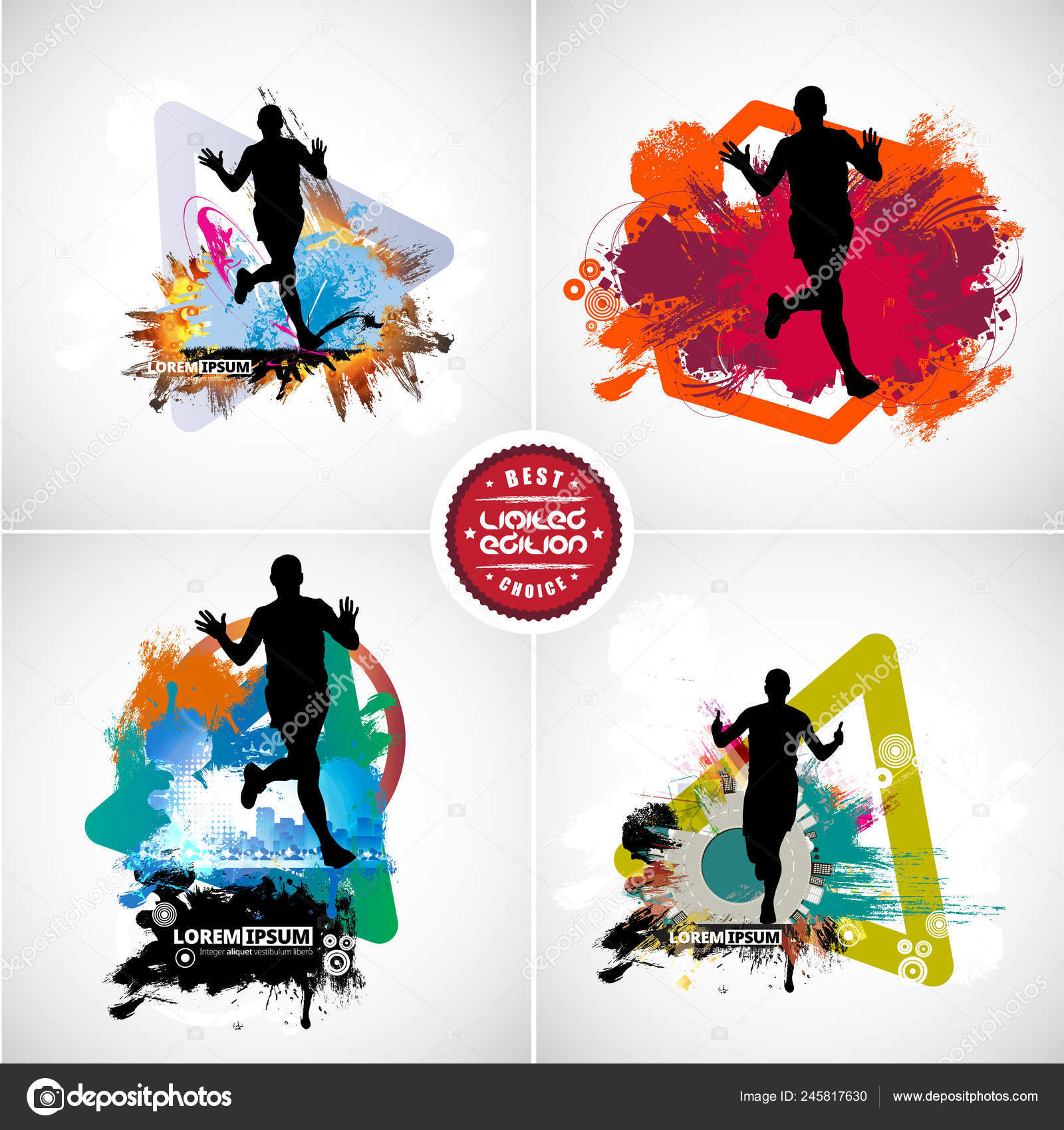 Marathon Running Abstract Colorful Runners Stock Vector by ©zeber2010 ...
