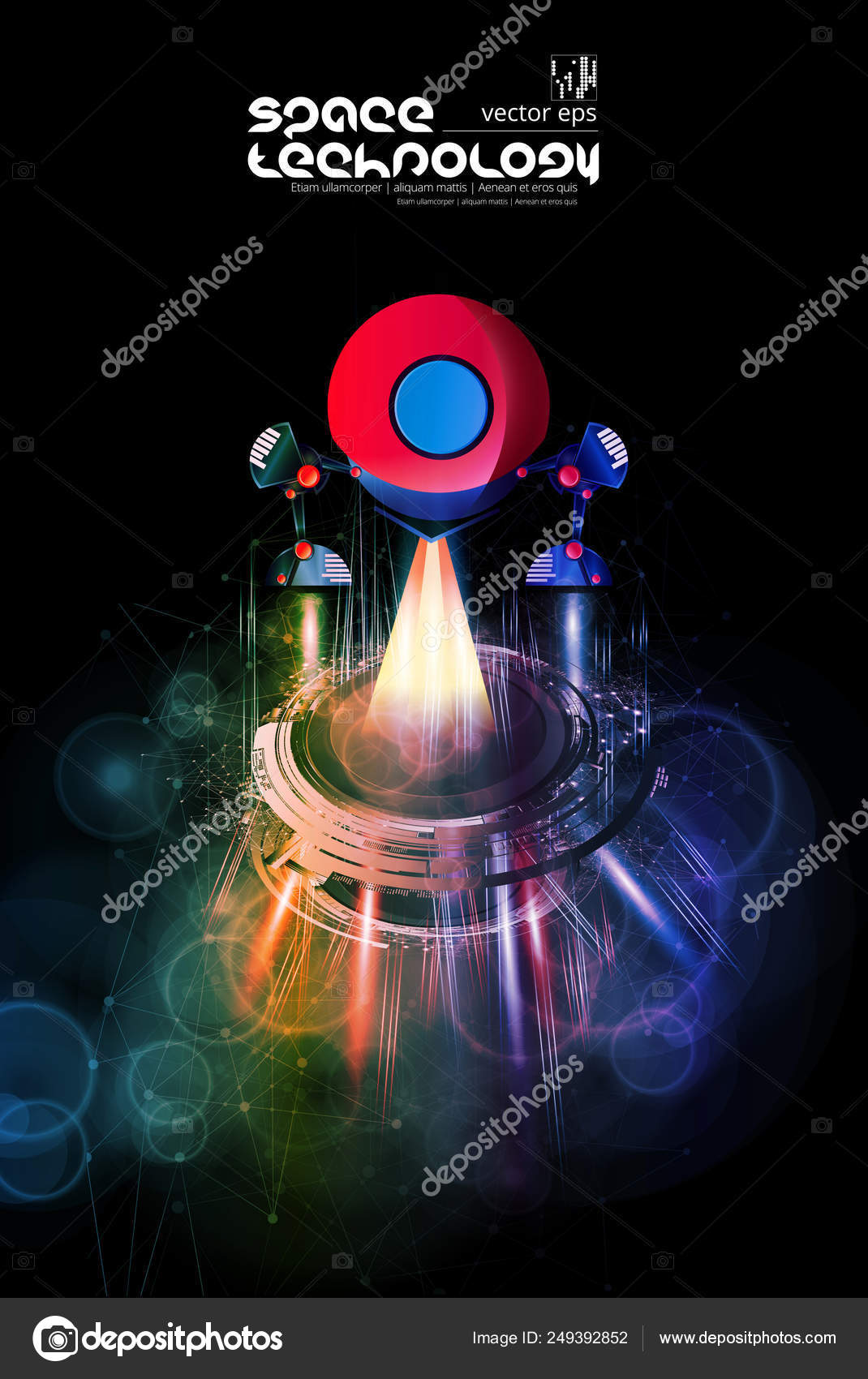 Galaxy Space Ship Rocket Vector Stock Vector Image by ©zeber2010 #249392852