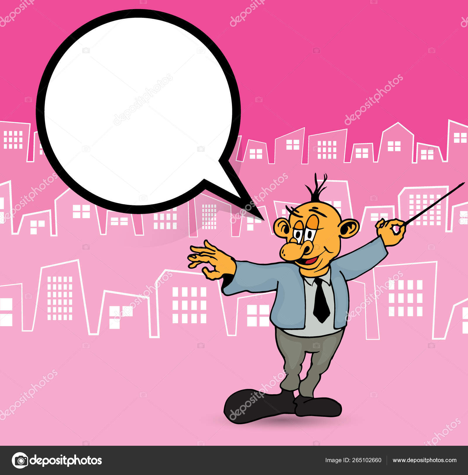 Businessman Cartoon Character City Background Vector Stock Vector by ...