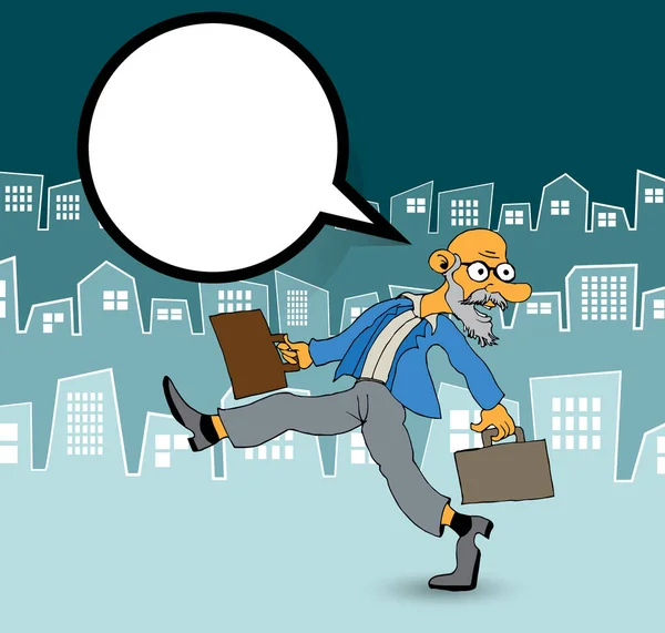 Businessman Cartoon Character City Background Vector Stock Vector by ...