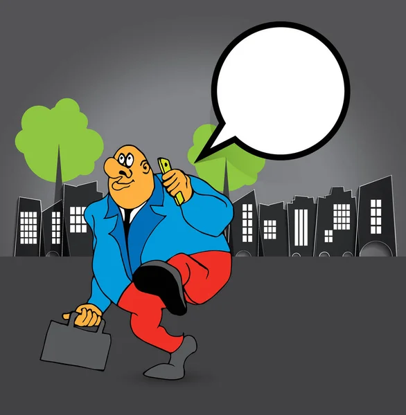 Businessman Cartoon Character City Background Vector Stock Vector by ...