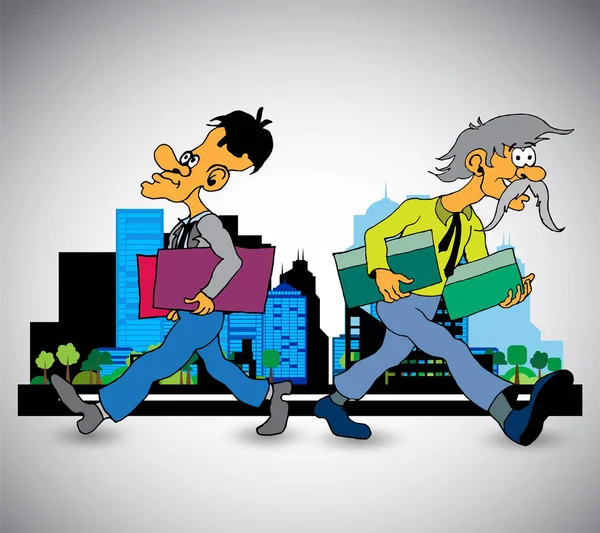 Businessman Cartoon Character City Background Vector Stock Vector by ...