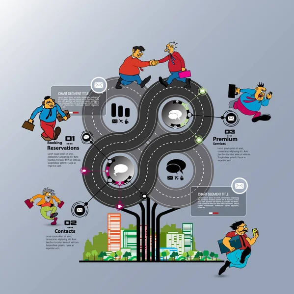 Infographics Template Cartoon Character Vector Illustration Stock ...