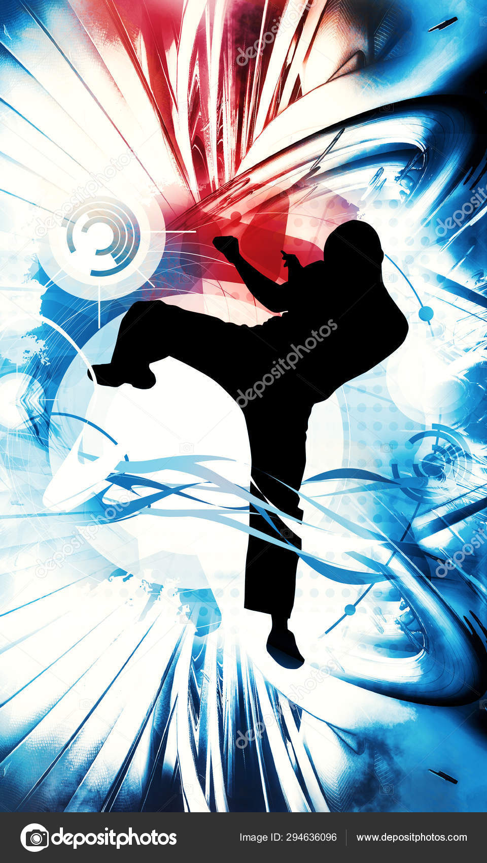 Young Male Karate Warrior Healthy Lifestyle Martial Arts — Stock Photo ...