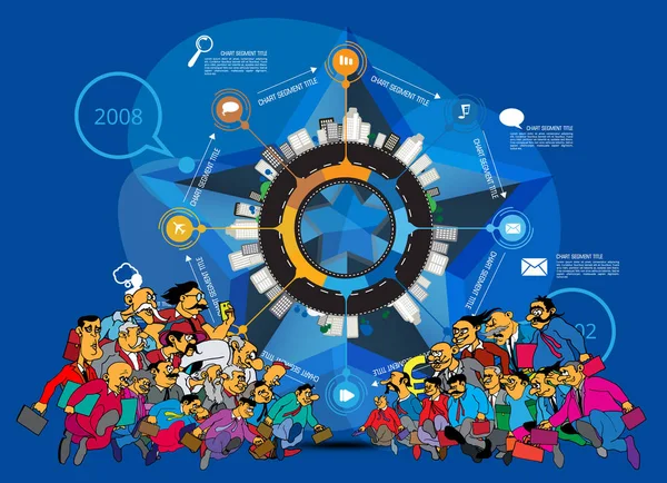 Infographics Template Business Cartoon Character Vector Stock Vector by ...