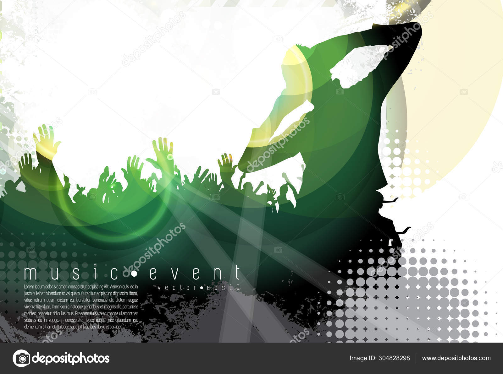 Concert Background Design Easy Edit Vector Illustration Stock Vector ...