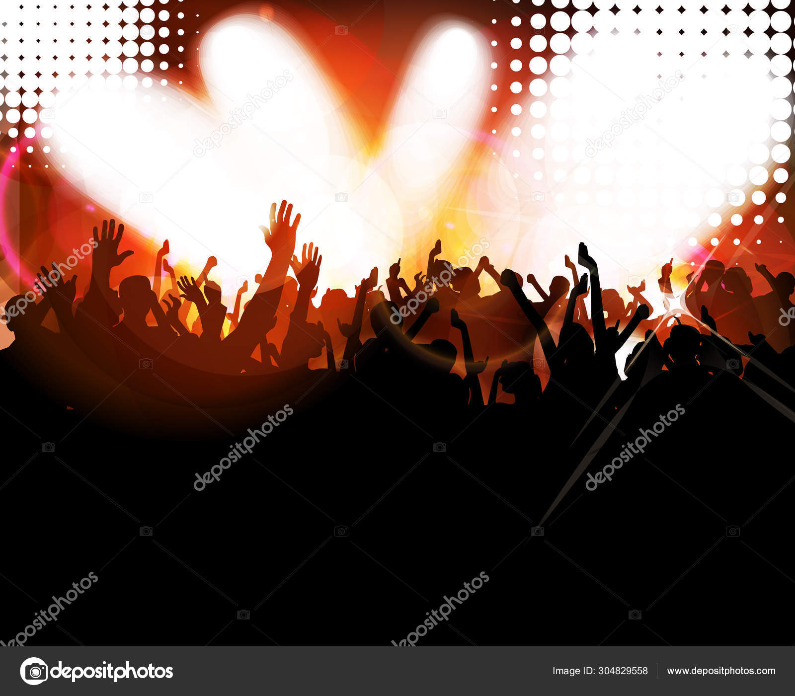 Fondo Fiesta Con Gente Bailando Ilustración Vectorial Vector de stock ...