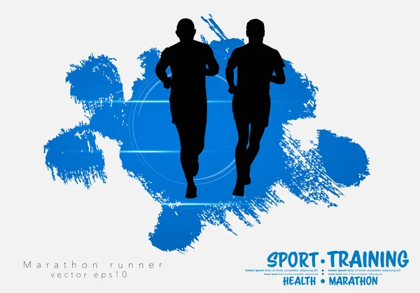 Running Man Sport Background Ready Poster Banner Vector Stock Vector by ...