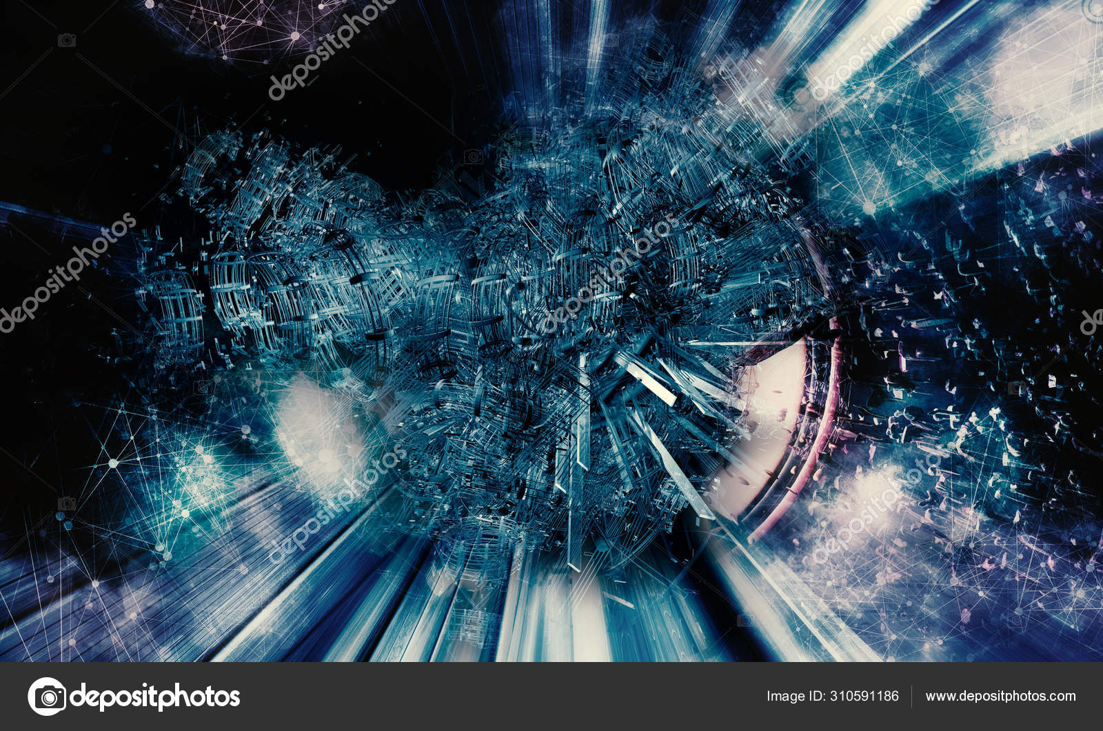 Rendering Abstract Technology Digital Tech Concept Ready Banner ...