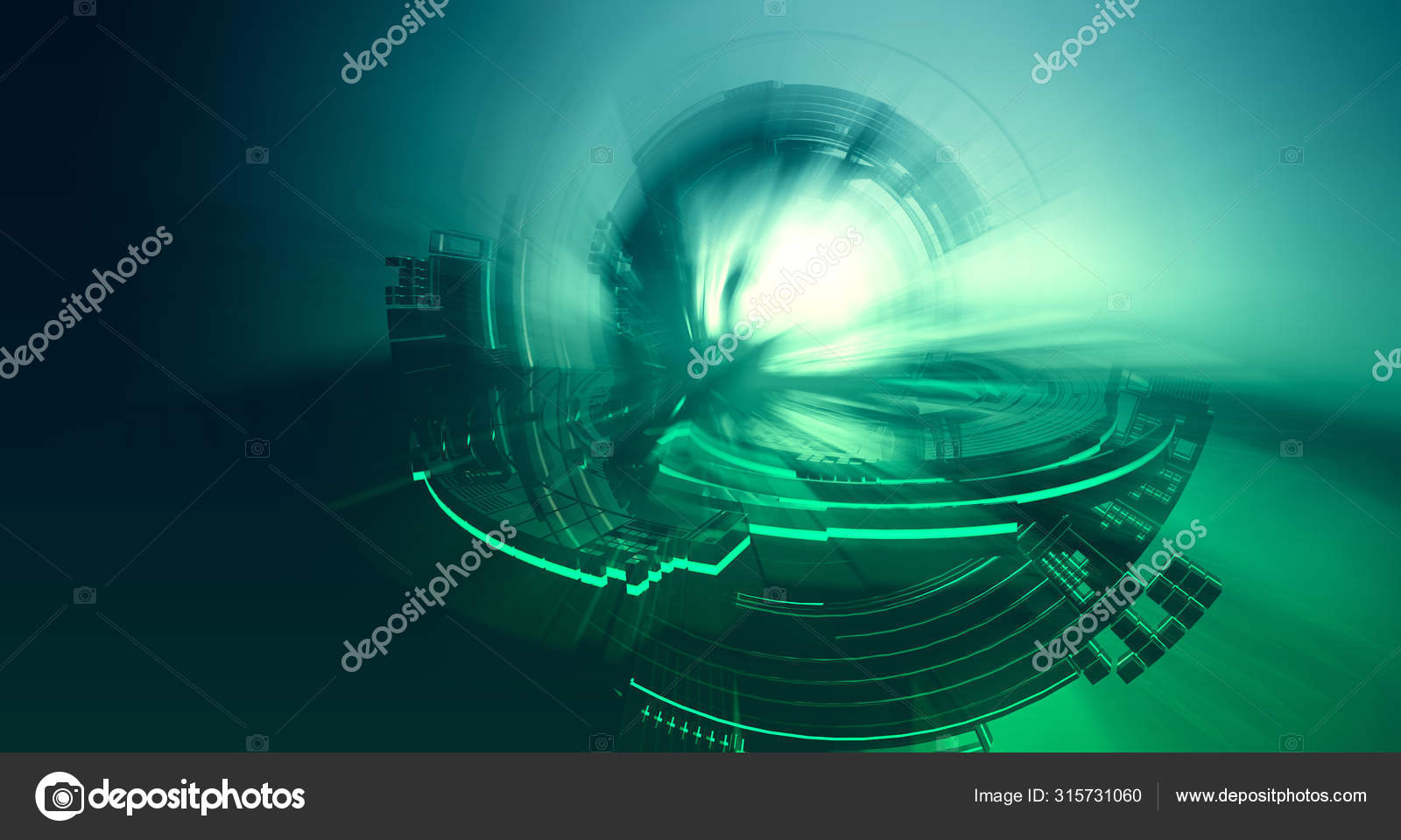 Rendering Abstract Technology Digital Tech Concept Ready Banner ...