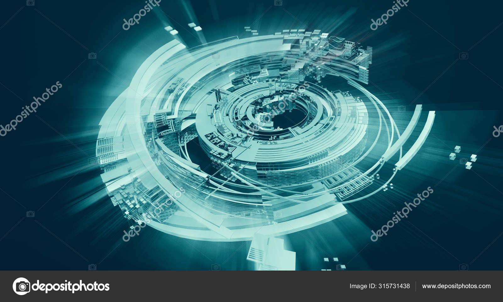 Rendering Abstract Technology Digital Tech Concept Ready Banner ...