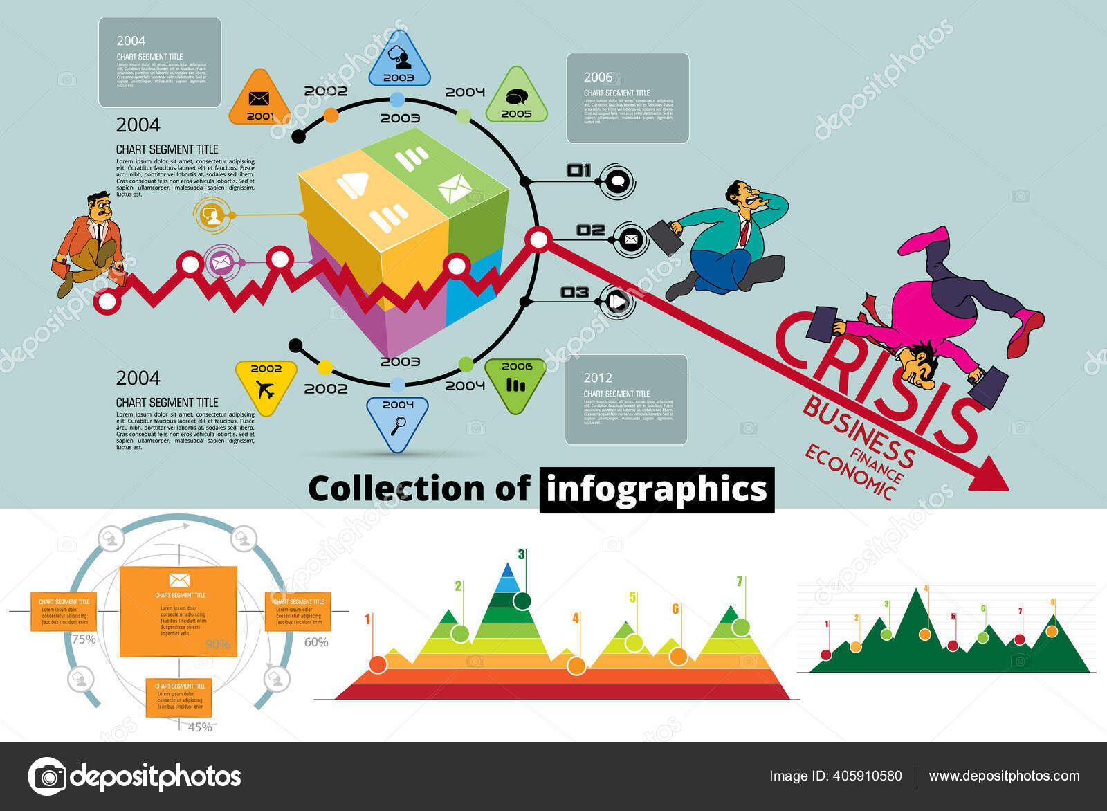 Business Infographic Layout Design Colorful Presentation Templates ...