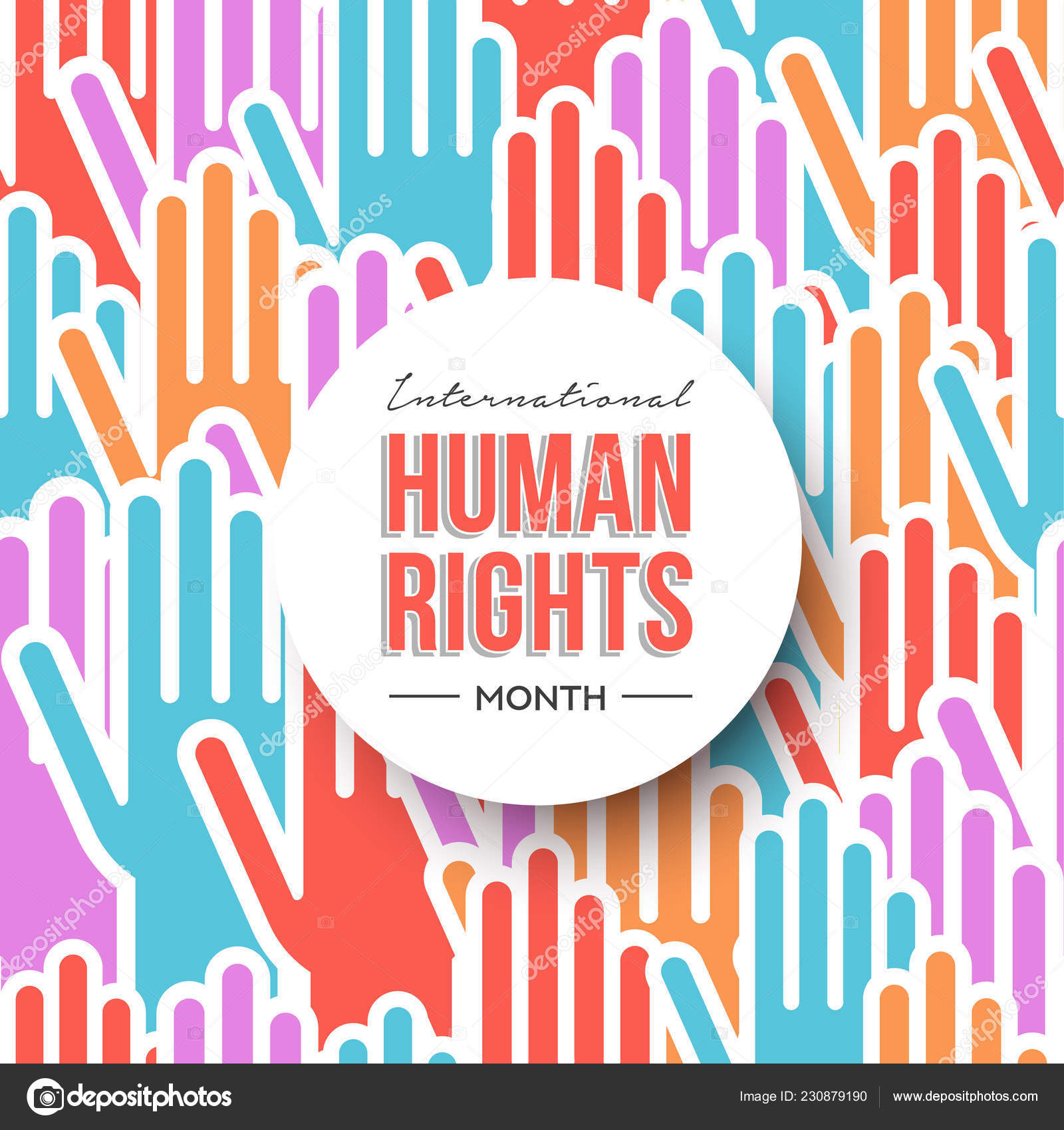 International Human Rights Month Illustration Global Equality Peace ...