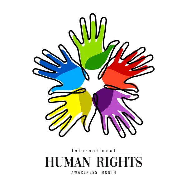 International Human Rights Month Illustration Global Equality Peace ...