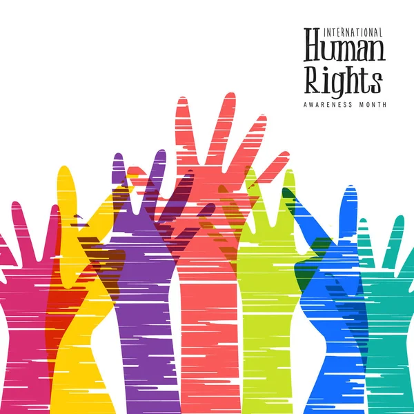 International Human Rights Awareness Month Illustration Global Equality ...