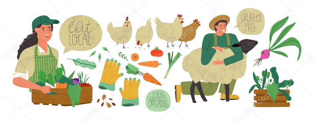 Farm production Vector Art Stock Images | Depositphotos