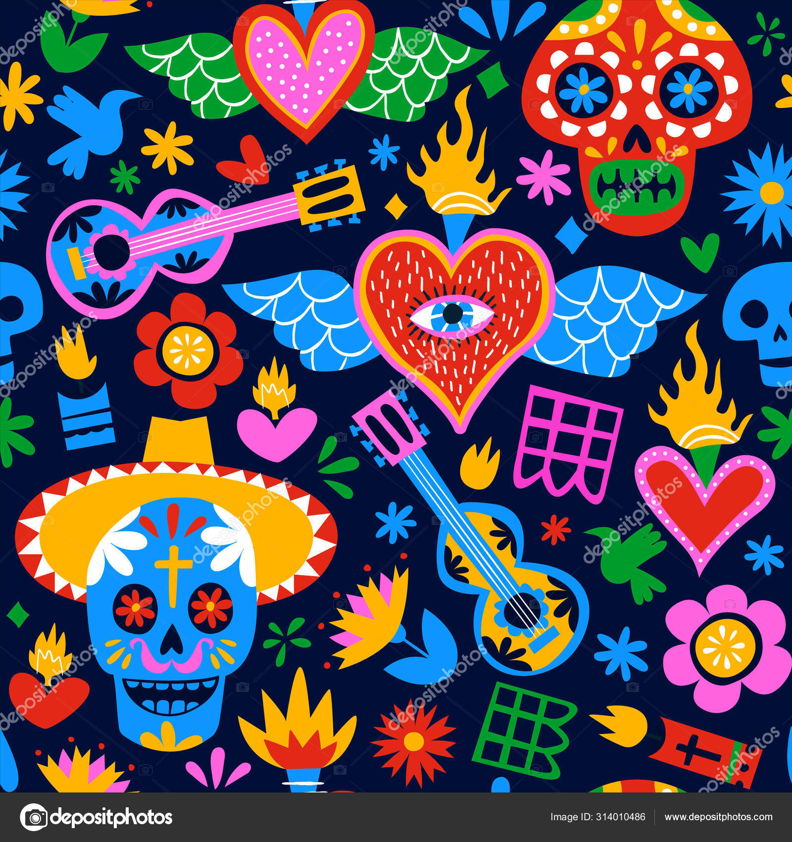 Mexican Pattern Wallpaper