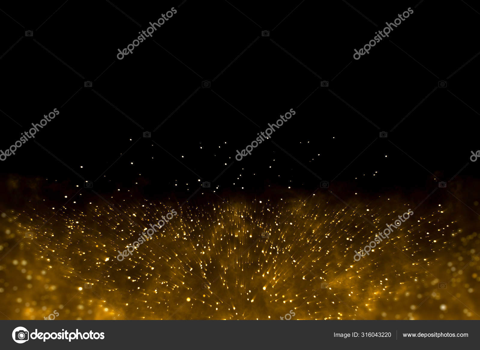 Abstract gold spark particle fireworks background — Stock Photo ...