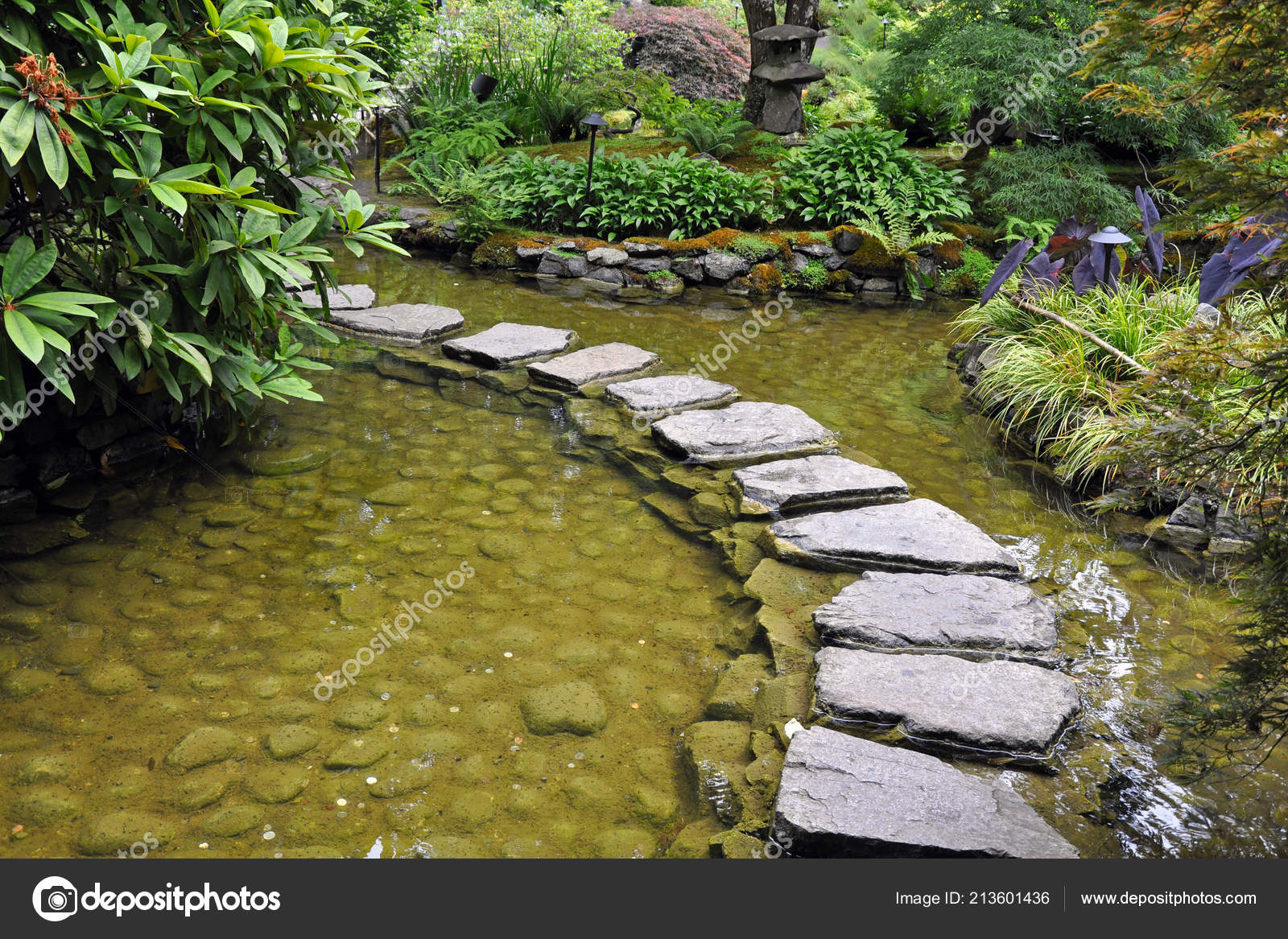 Japanese Rock Garden With A Creek