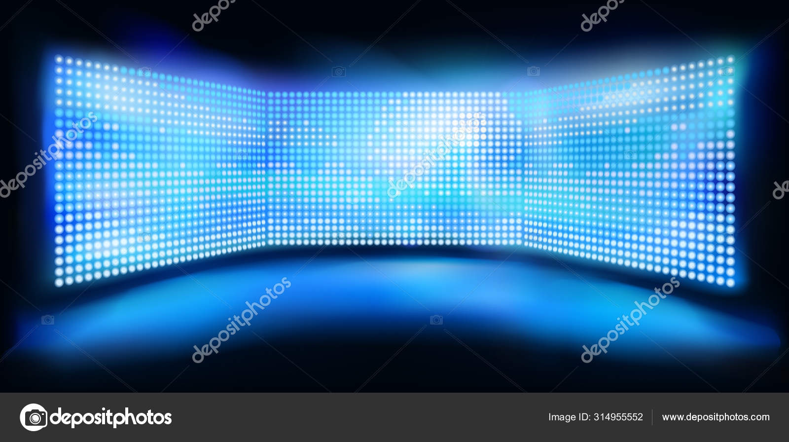 Big led screens on stage. Vector illustration. Stock Vector by ©silvae ...