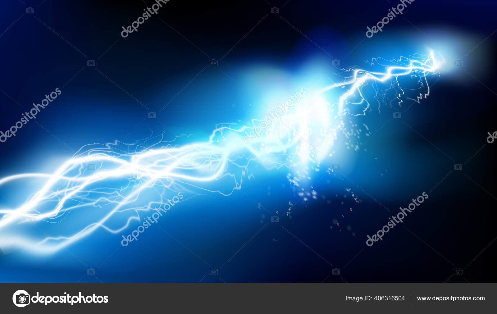 Heat Lighting Electrical Energy Light Effect Vector Illustration Stock ...