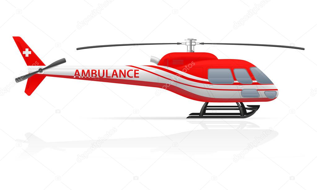 ambulancia helic ptero vector ilustraci n 2024