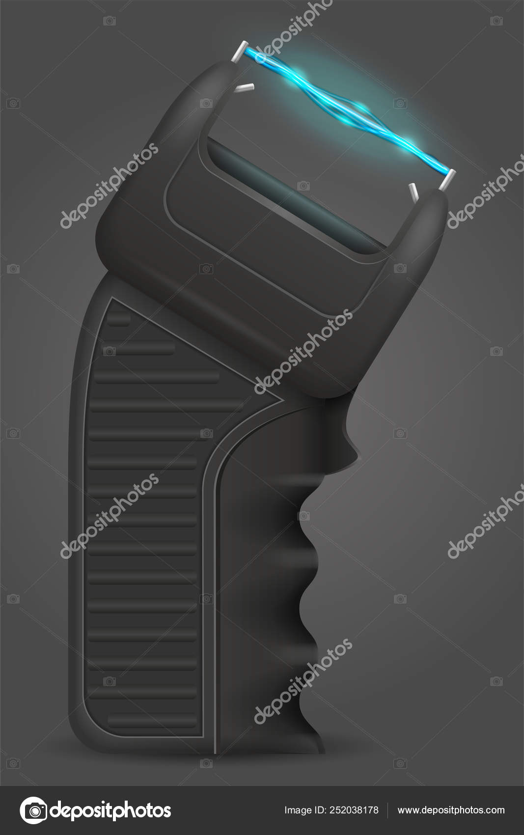 Stun gun weapon self defense vector illustration Stock Vector Image by ...