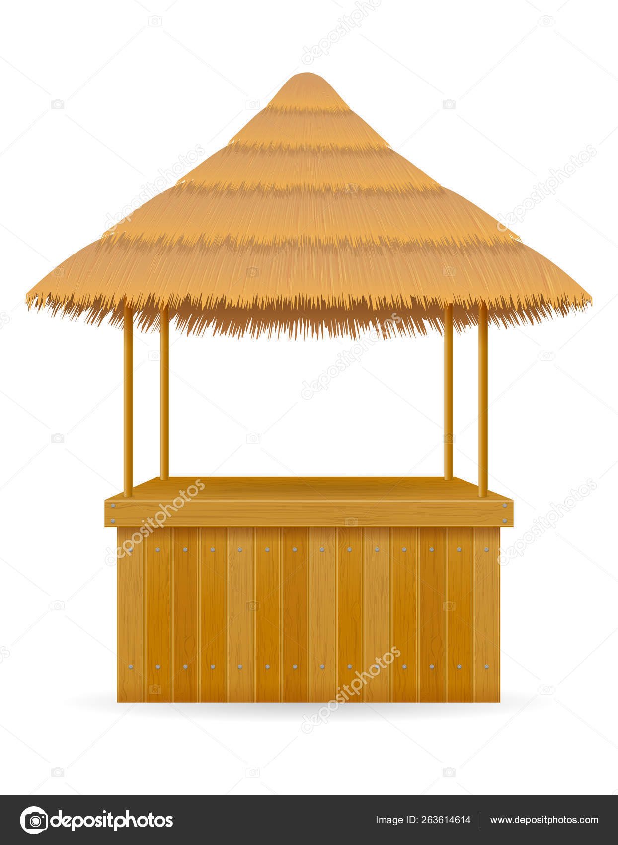 Beach stall bar for summer holidays on resort in the tropics vec Stock ...