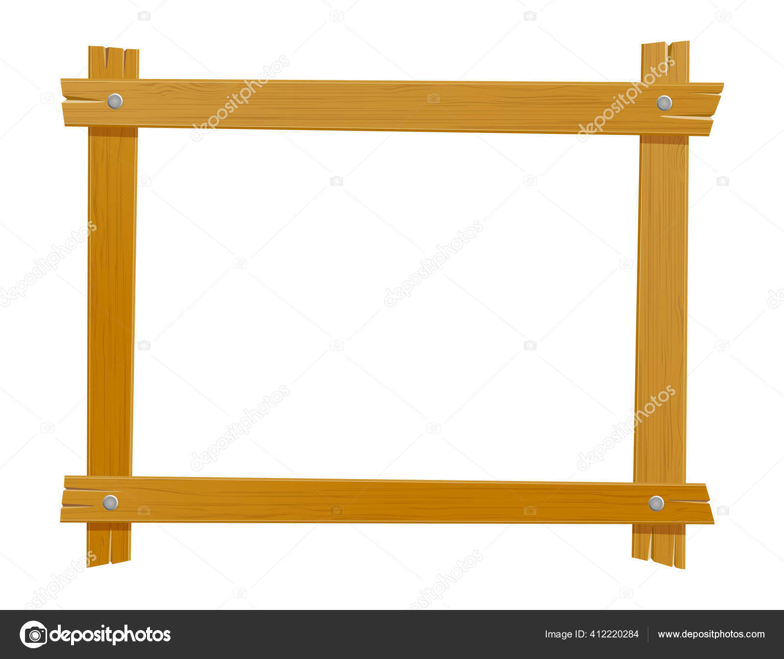 Dřevěný Rám Pro Obrázky Kreseb Maleb Pro Váš Design Vektorové Stock ...